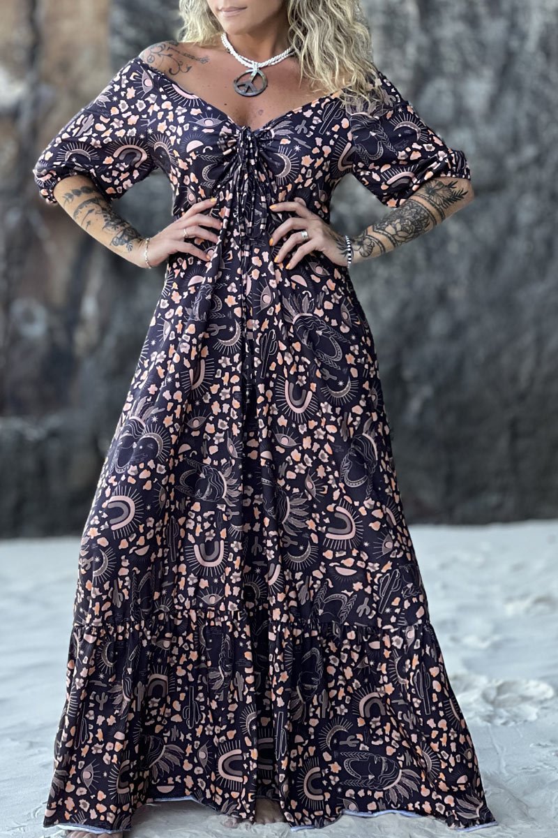 Vestido Longo Ciganinha Índio