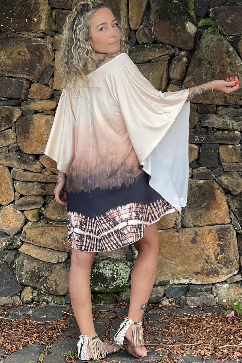 Kaftan Estampado Tie Dye Moon Phases